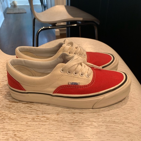 Vans | Shoes | Red And Off White Vans Era Style | Poshmark